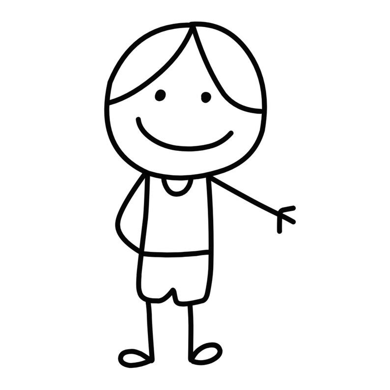 200 Stick Figures, Boys and Girls Silhouette, PNG SVG Bundle File ...