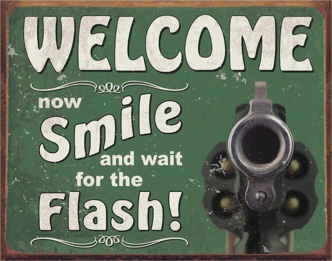 Smile Smith & Wesson Logo Tin Sign, Man Cave Garage Decor - Etsy