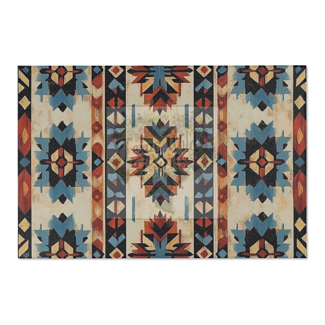 Small Native American Geometric Entryway Rug | Earth Wisdom Tribal ...