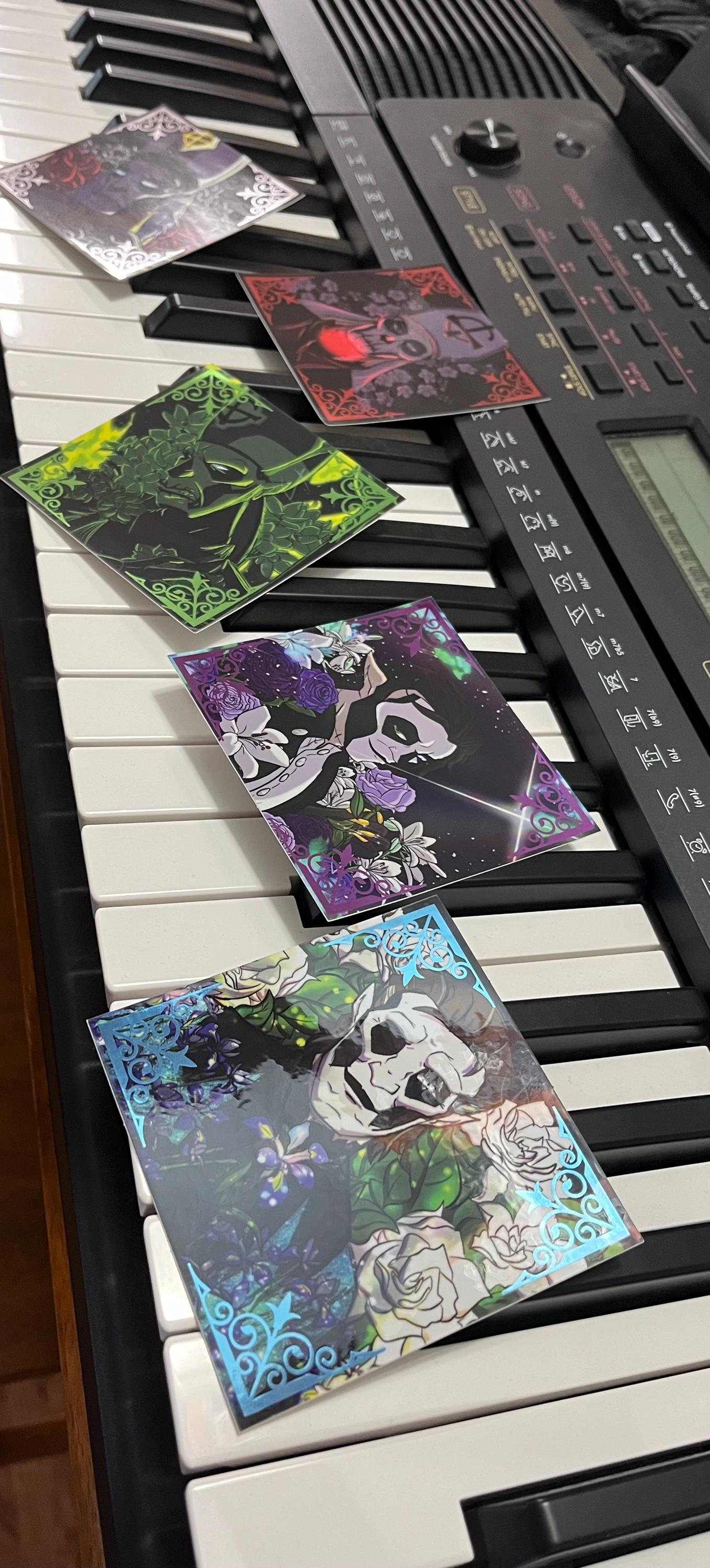 Ghost Band Floriography Holographic Stickers: Papa Emeritus Nihil Primo ...