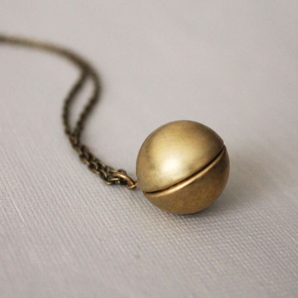 Ball Locket Necklace - Etsy