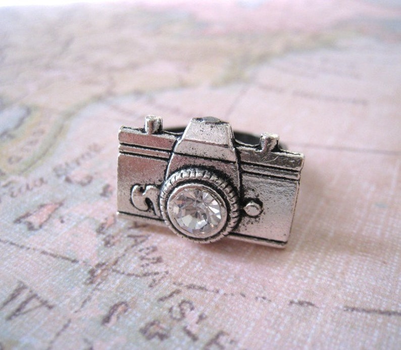 Camera Ring. Antique Silver Camera Ring. Adjustable Ring. - Etsy UK