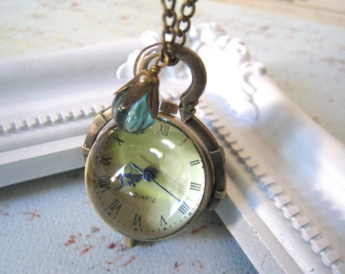 Whimsy Glass Ball Watch Necklace - Etsy