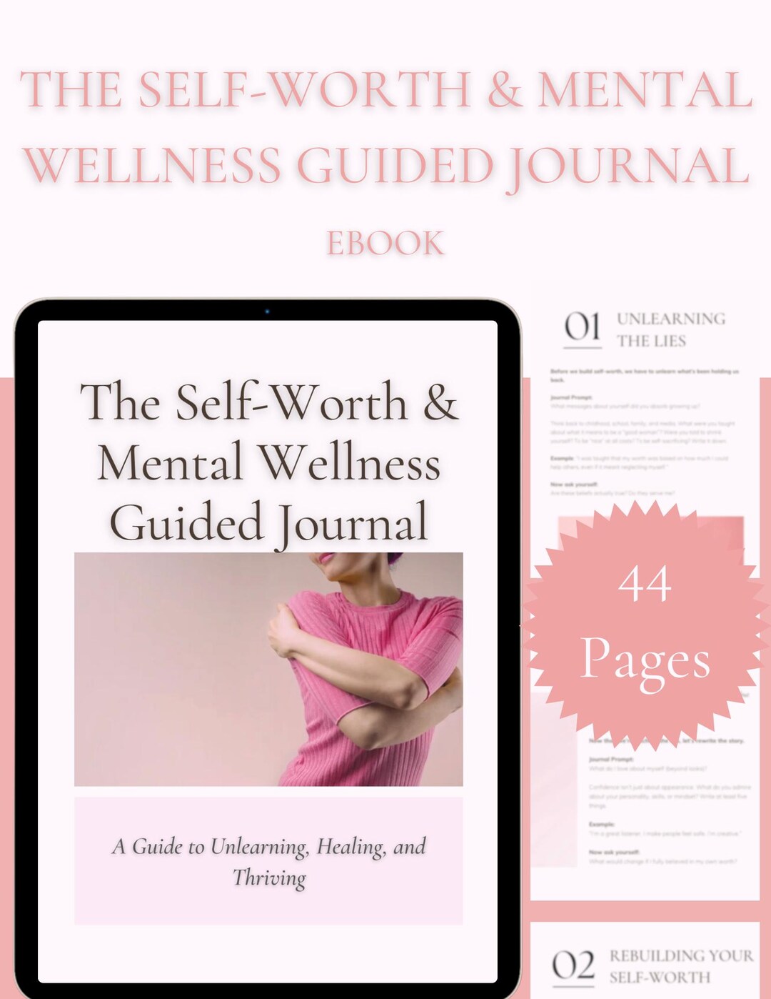 The Self-worth and Mental Wellness Guided Journal | Self-care Workbook ...