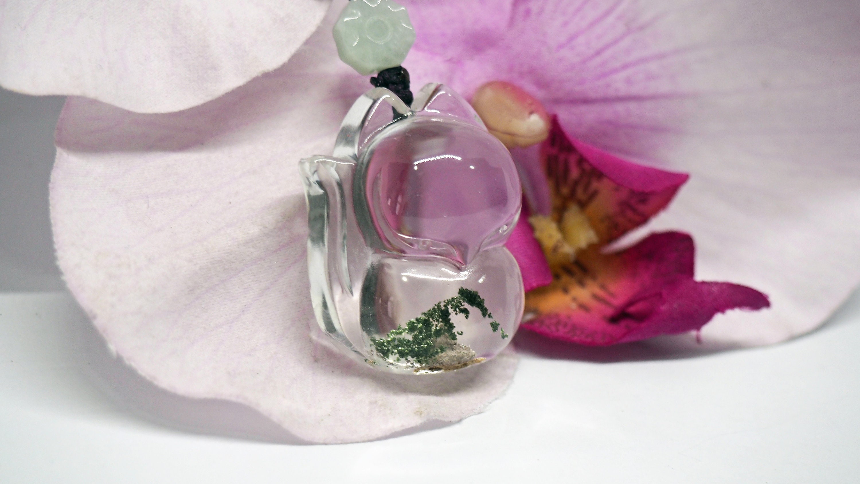 RARE Green Phantom FOX Pendant 绿幽灵狐狸吊坠 (japanese: Kitsune) Amulet ...