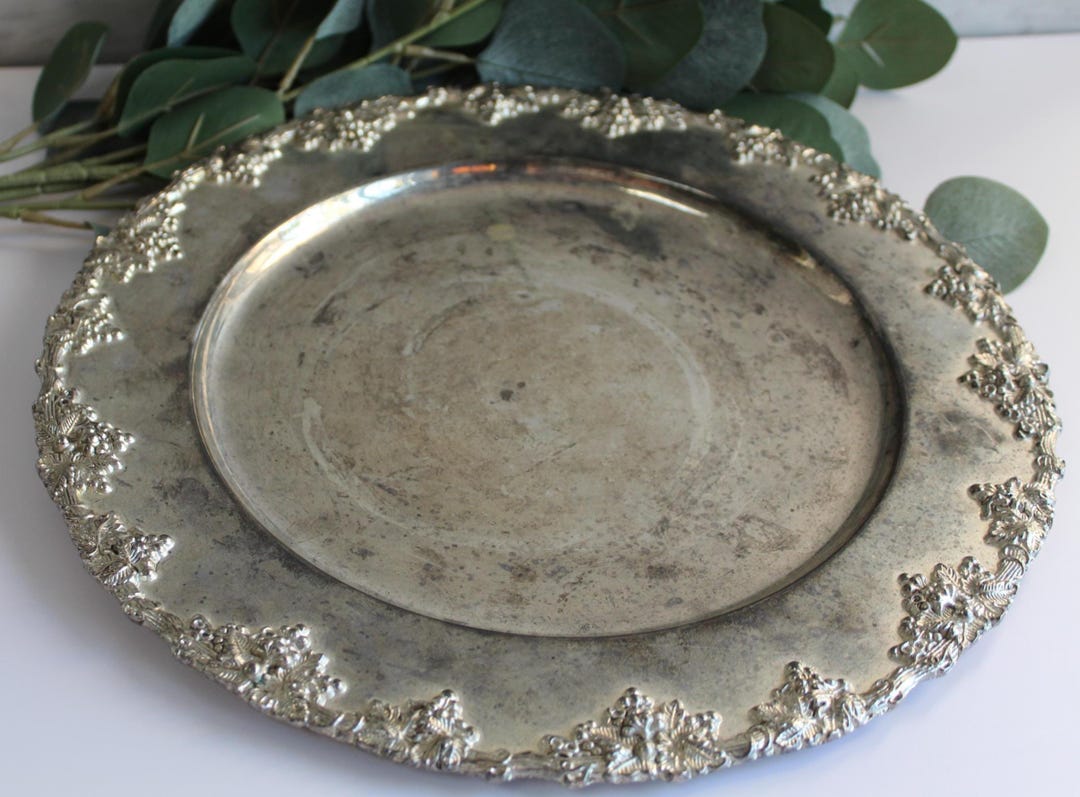 Vintage Godinger Silver-plate Tray Platter; 12" Diameter - Etsy