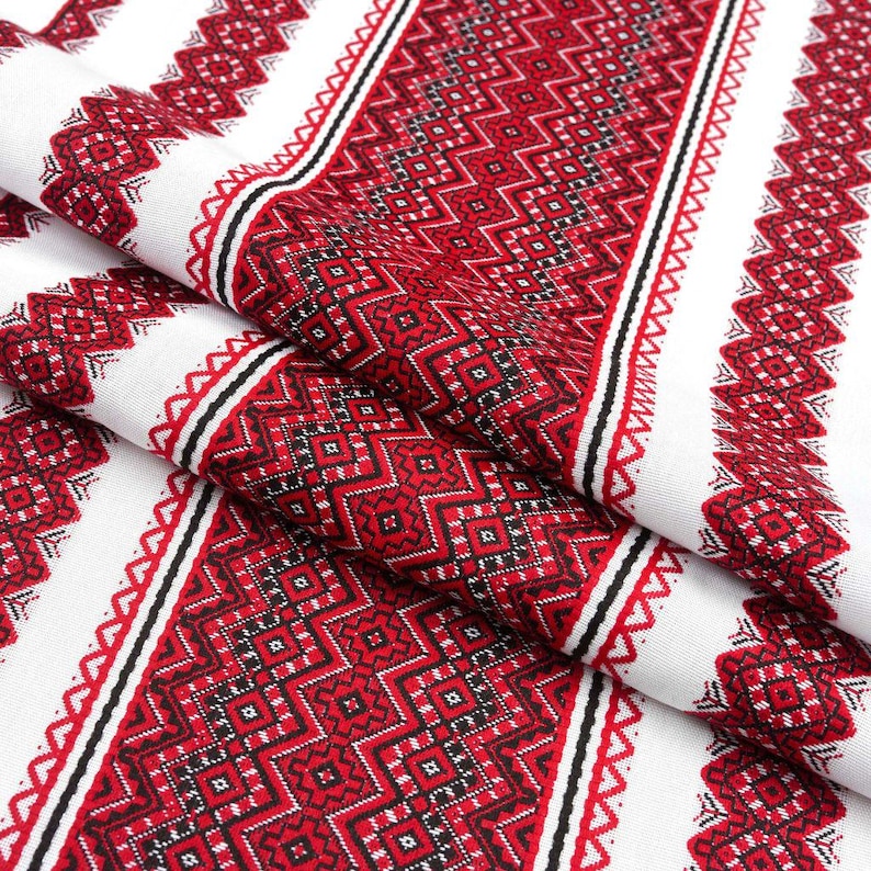 Ukraine Rushnyk With Red Ornament, Embroidered Rushnyk, Wedding Rushnyk ...