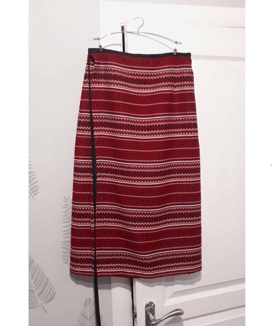 Red Ukrainian Skirt, Plakhta, Ethnic Skirt, Wrap Skirt, National Skirt ...