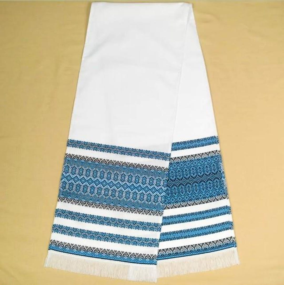 Embroidered Rushnyk, Ukraine Rushnyk With Blue Ornament, Wedding ...