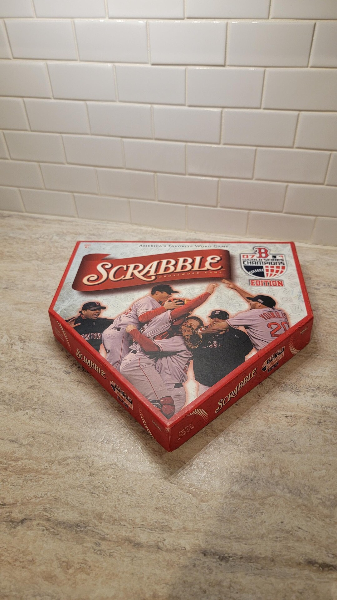 Boston Red Sox Scrabble Board Game, Scrabble Word Tile Game, Boston Red ...