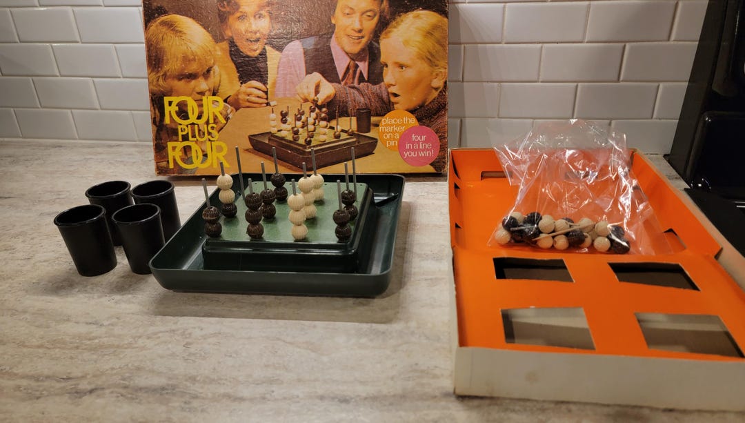 Vintage 1960s Score Four Board Game, Vintage Four Plus Four Board Game ...