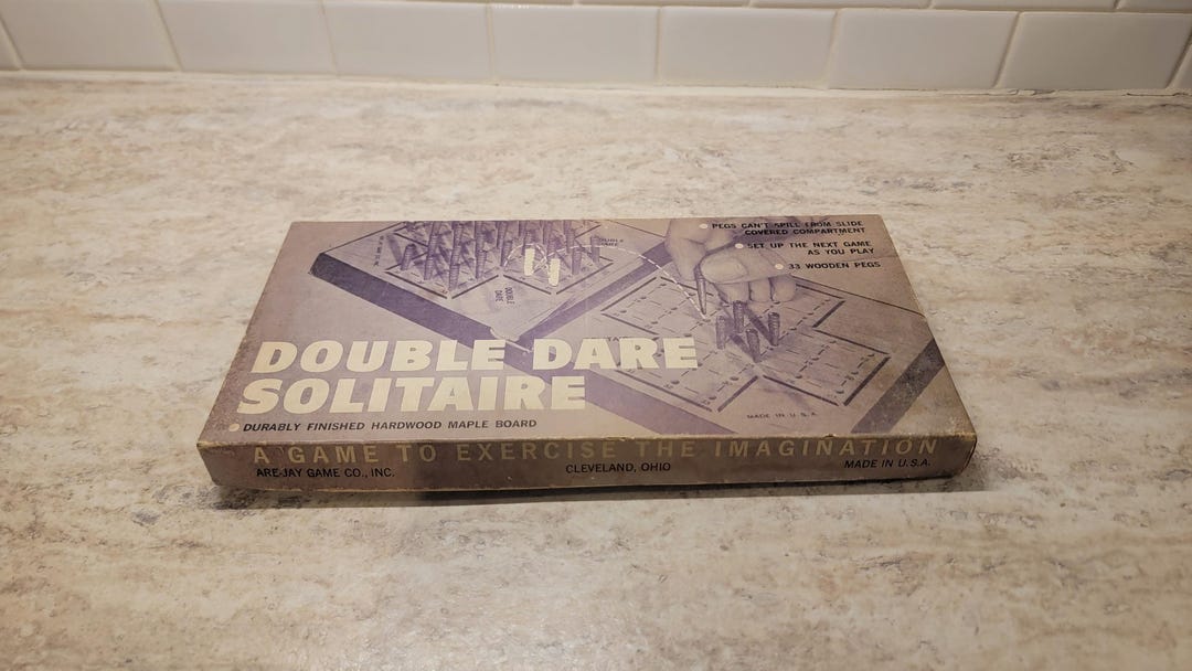 Vintage Solitaire Board Game, Double Dare Solitaire Board Game, Retro ...