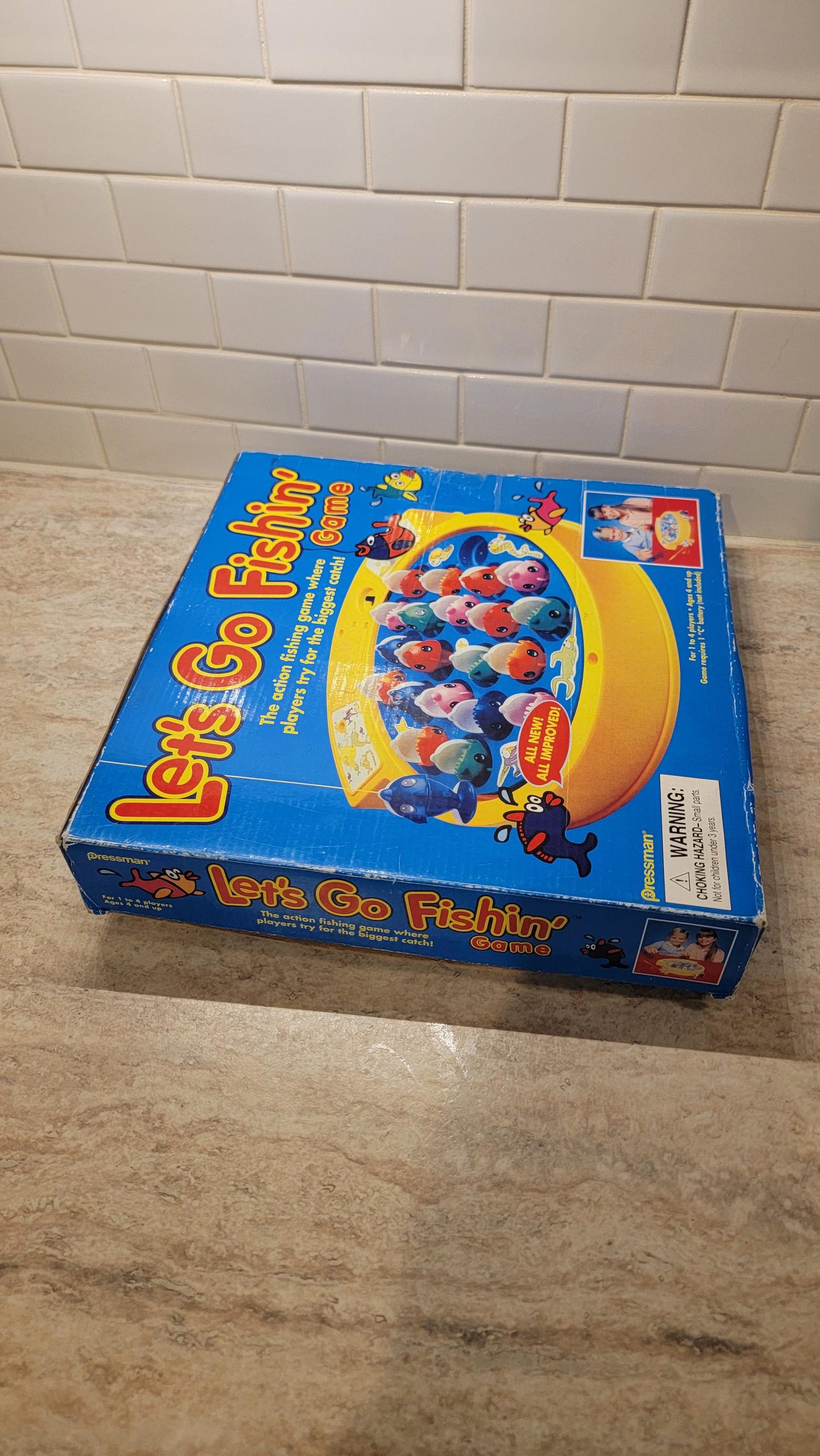 Vintage Lets Go Fishin Electric Board Game, 1990s Lets Go Fishing Kids ...