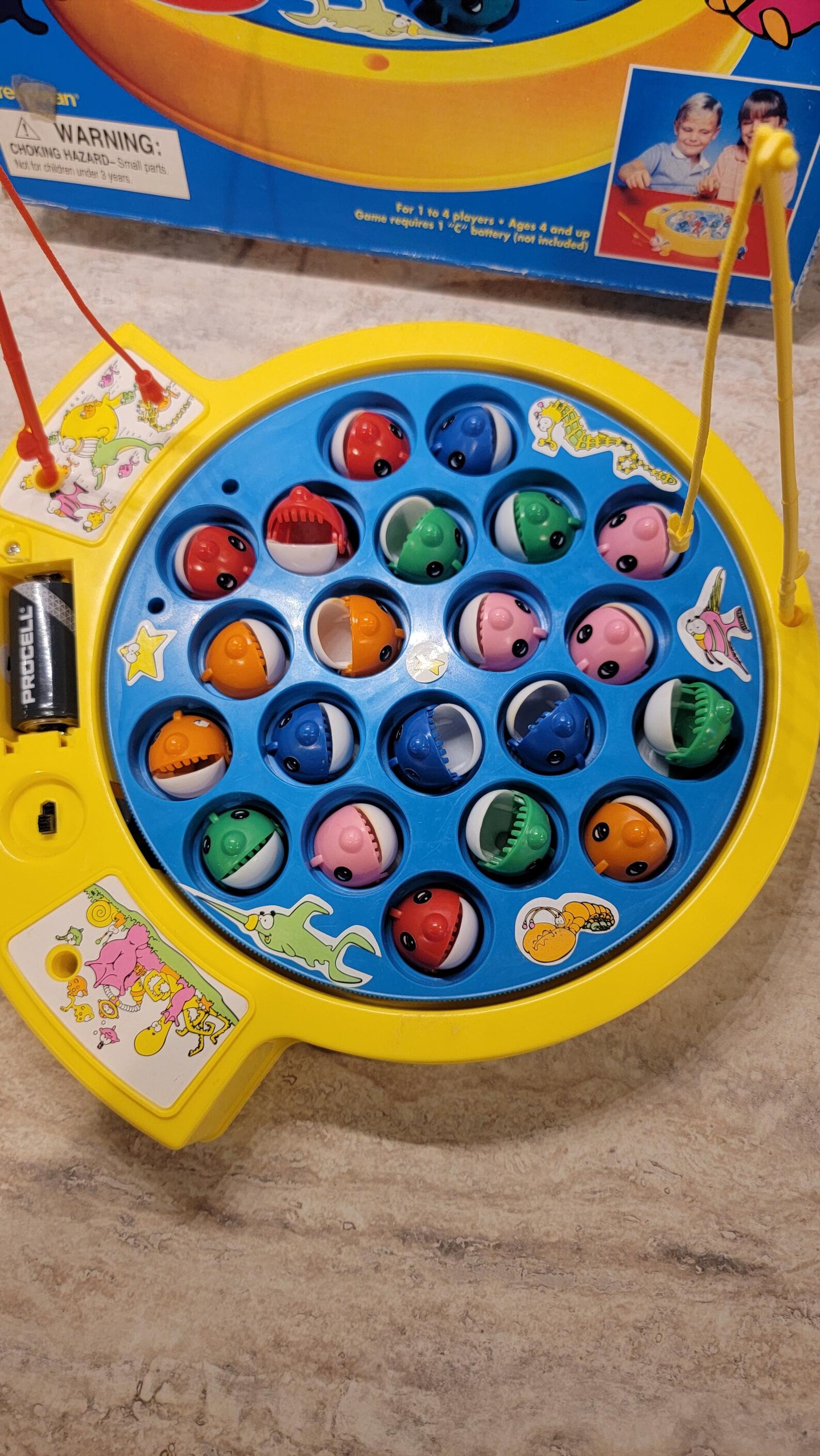 Vintage Lets Go Fishin Electric Board Game, 1990s Lets Go Fishing Kids ...