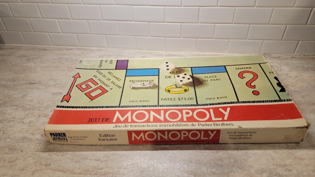 Vintage Monopoly French Edition Board Game, Vintage Monopoly in French ...