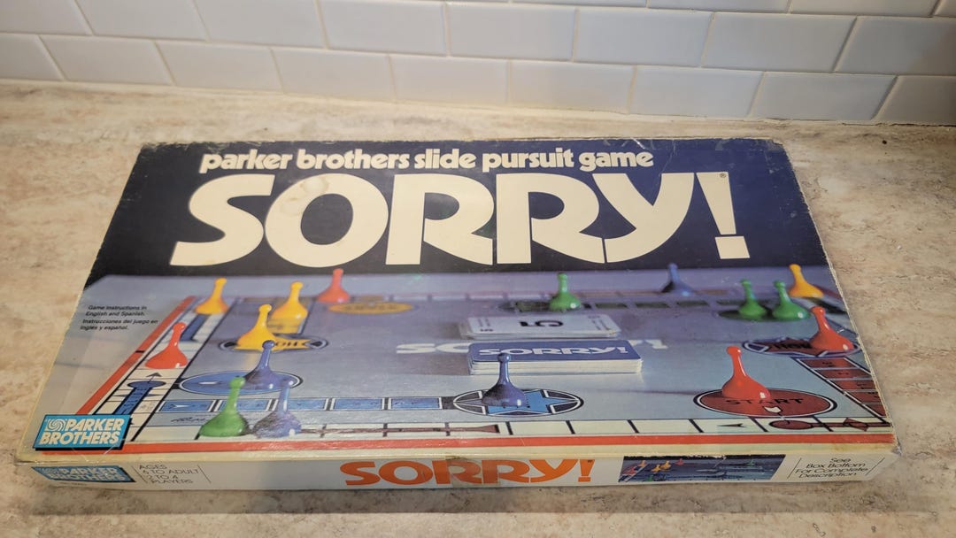 Vintage 1972 Sorry! Game by Parker Brothers Board Game, Vintage Sorry ...