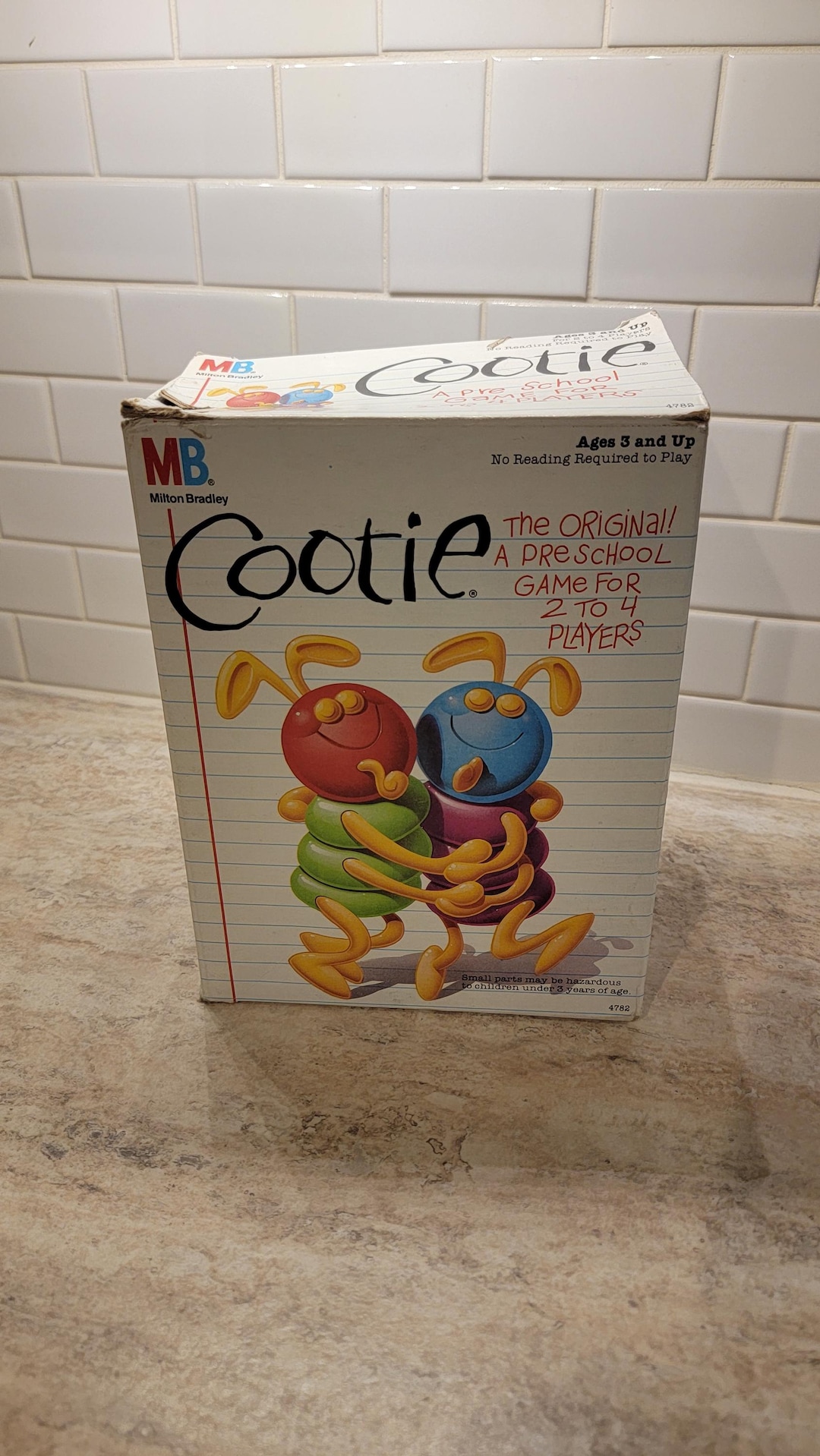 Vintage Original Cootie Game COMPLETE Milton Bradley 1986 Kids Children ...