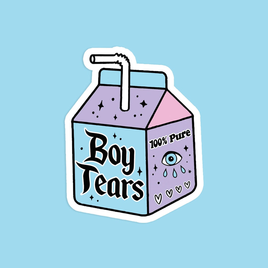 Boy Tears | Sticker | Holographic Sticker | Laptop Sticker | Hydro ...