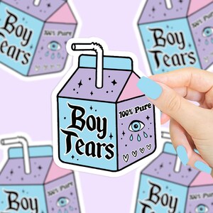 Boy Tears | Sticker | Holographic Sticker | Laptop Sticker | Hydro ...