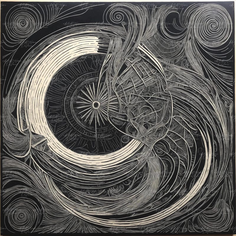 Abstract Linocut - Etsy