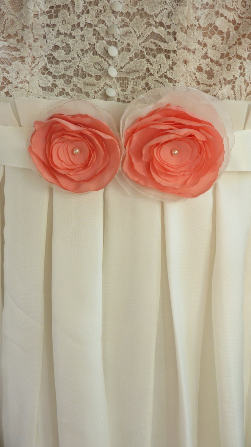 Peach Satin Blush Wedding Sash - Etsy