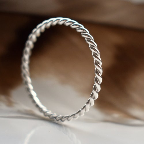 Silver Twist Ring Sterling Silver Made to Order - Etsy