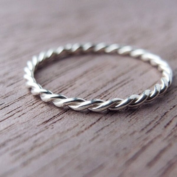 Silver Twisted Ring - Etsy