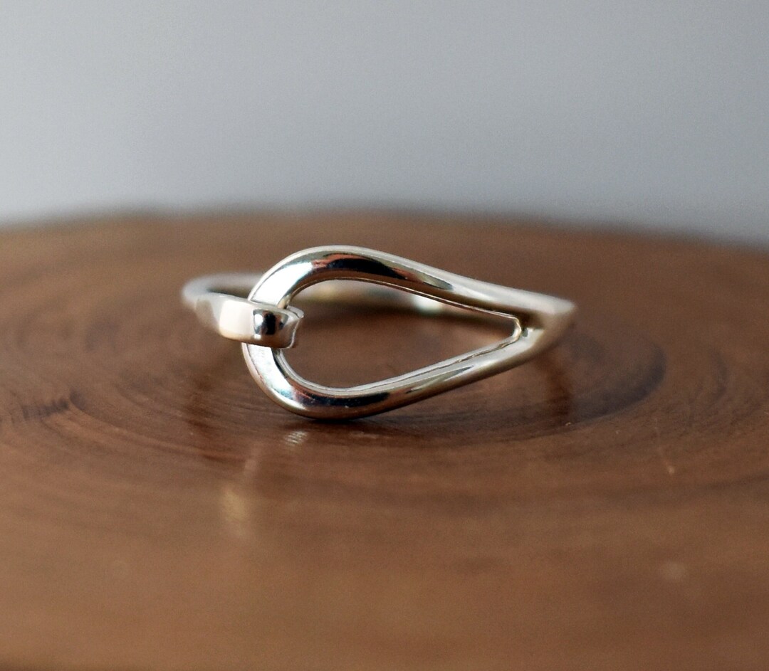 Loop Ring in Recycled Sterling Silver - Loop in Loop Ring - Sculptural ...