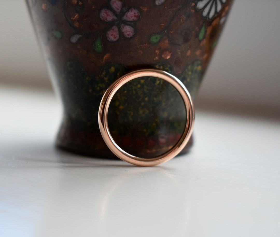 Bronze Ring Band - 2mm Solid Bronze Ring - Alternative Wedding Ring - Stackable - Unisex - Gift ...