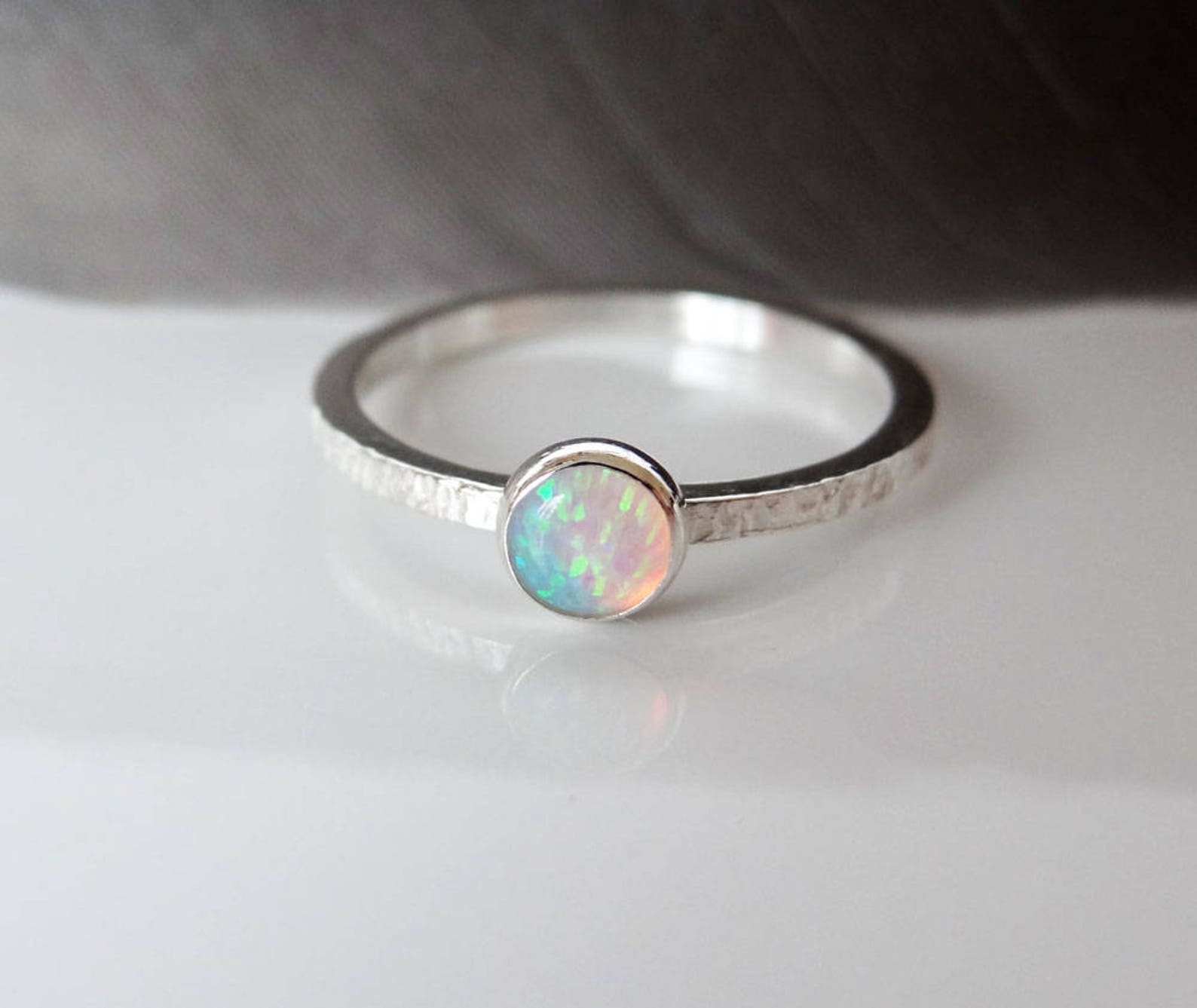 Opal Ring in Sterling Silver - Etsy