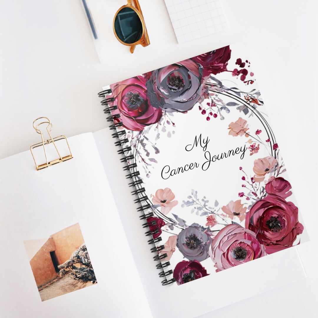 My Cancer Journey Notebook: Floral Spiral Journal, Cancer Support Gift ...