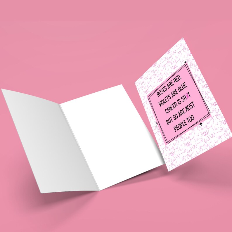 Funny Cancer Get Well Card: Sassy Support, Breast Cancer Gift (digital ...