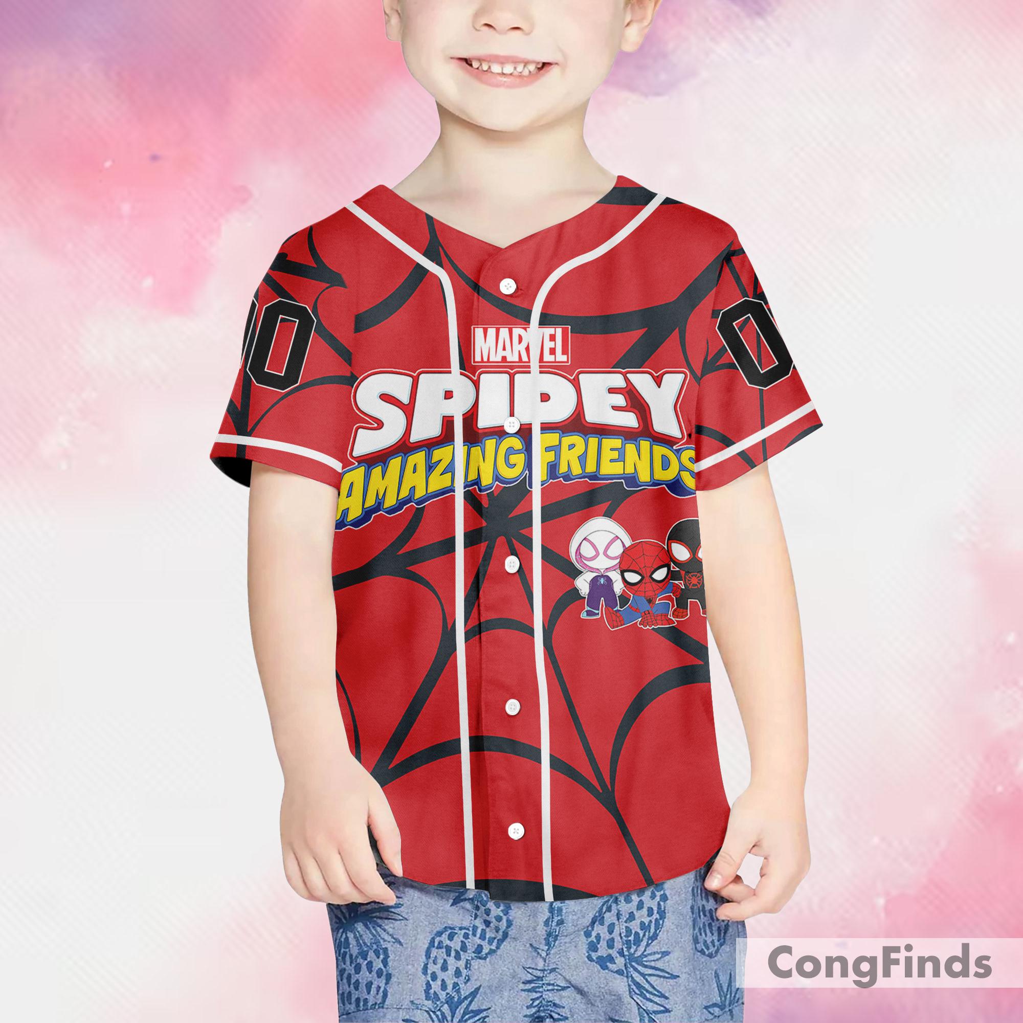 Personalized Spidey and His Amazing Friends Baseball Jersey, Spidey ...