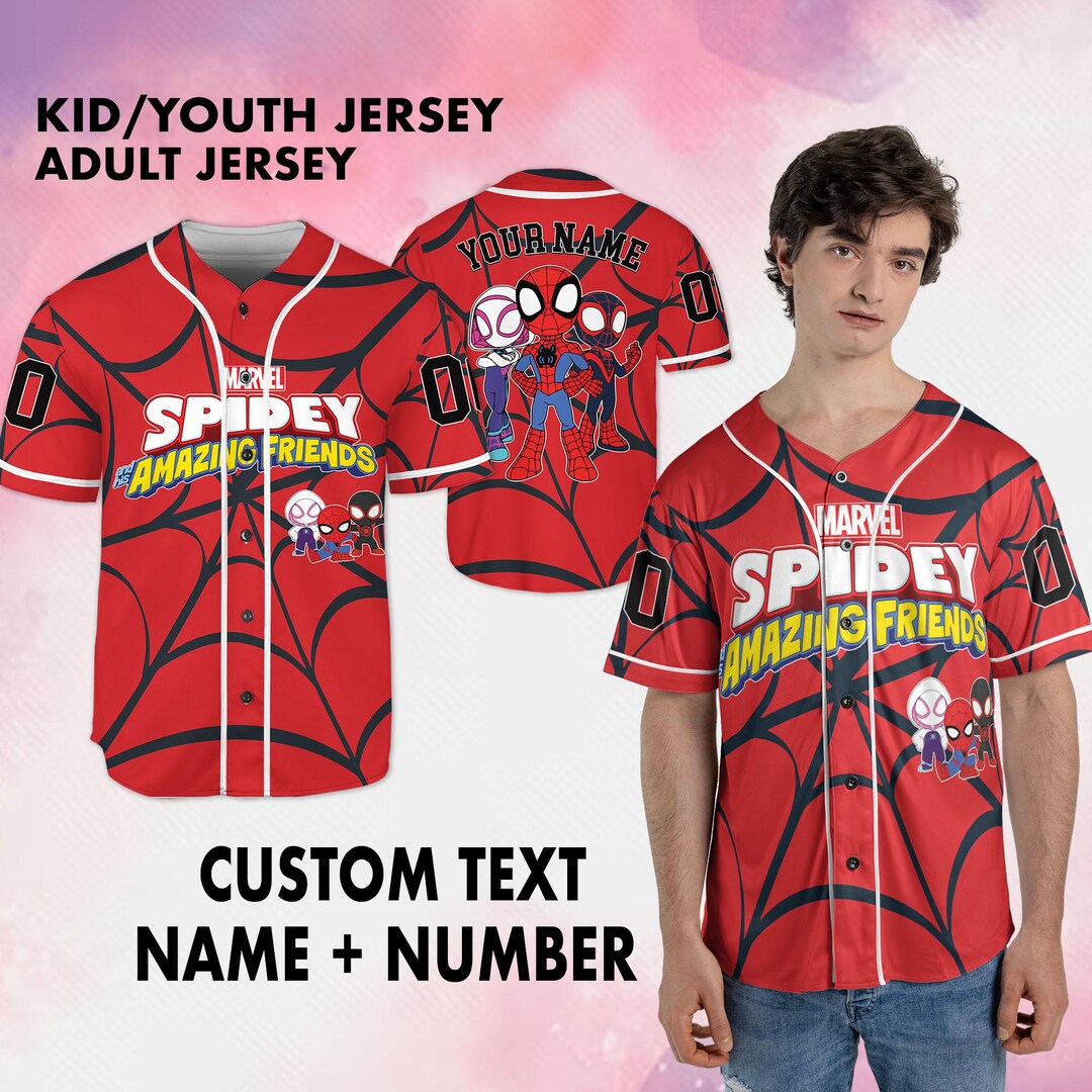 Personalized Spidey and His Amazing Friends Baseball Jersey, Spidey ...