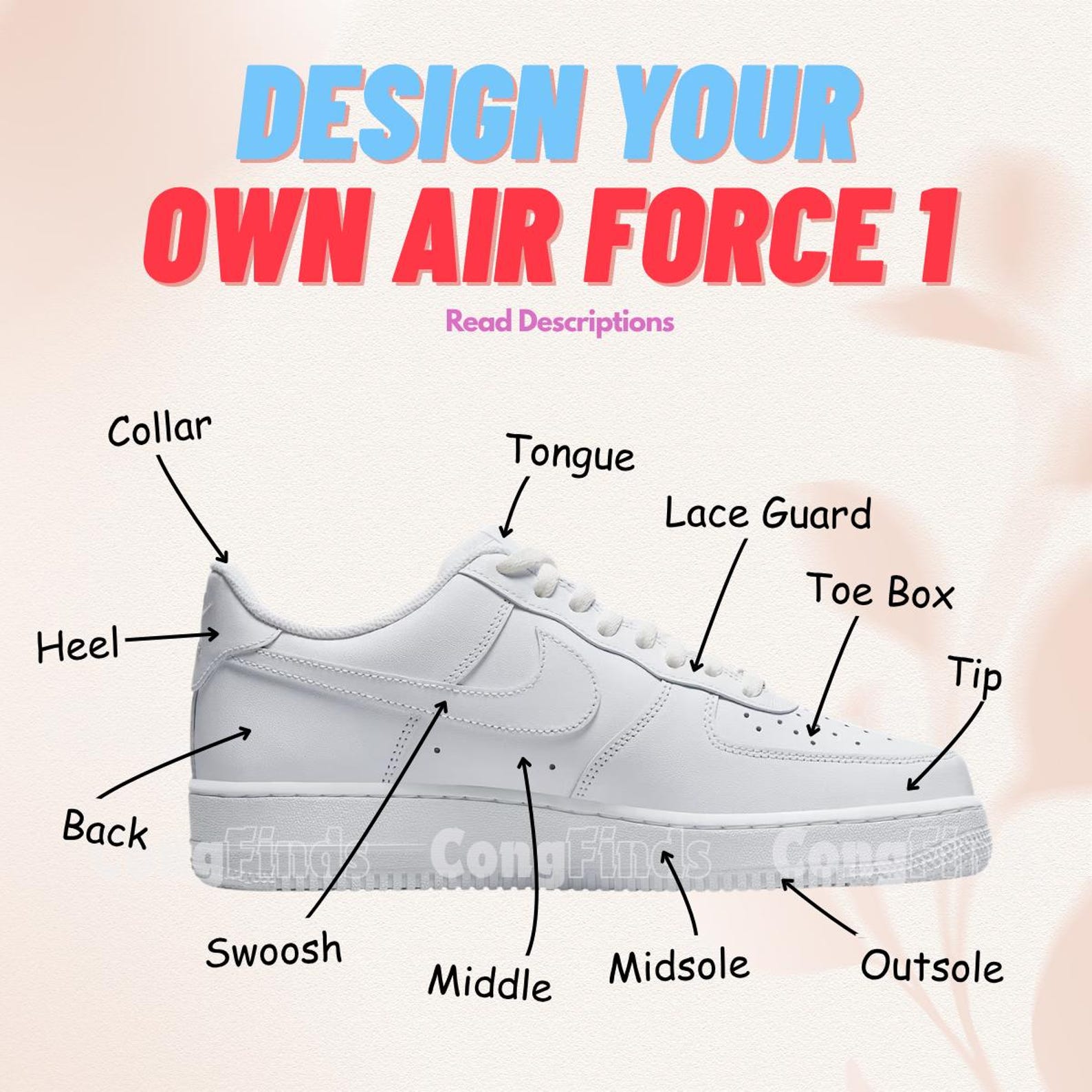 Hand-painted Red Drip Cartoon Air Force 1 Sneakers: Custom Comic Style ...