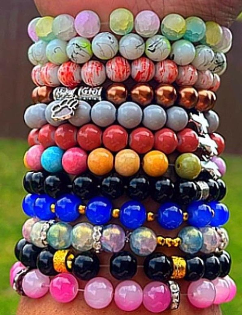 Handmade Beaded Bracelet Bundle – Trendy Stackable Bracelets for Any ...
