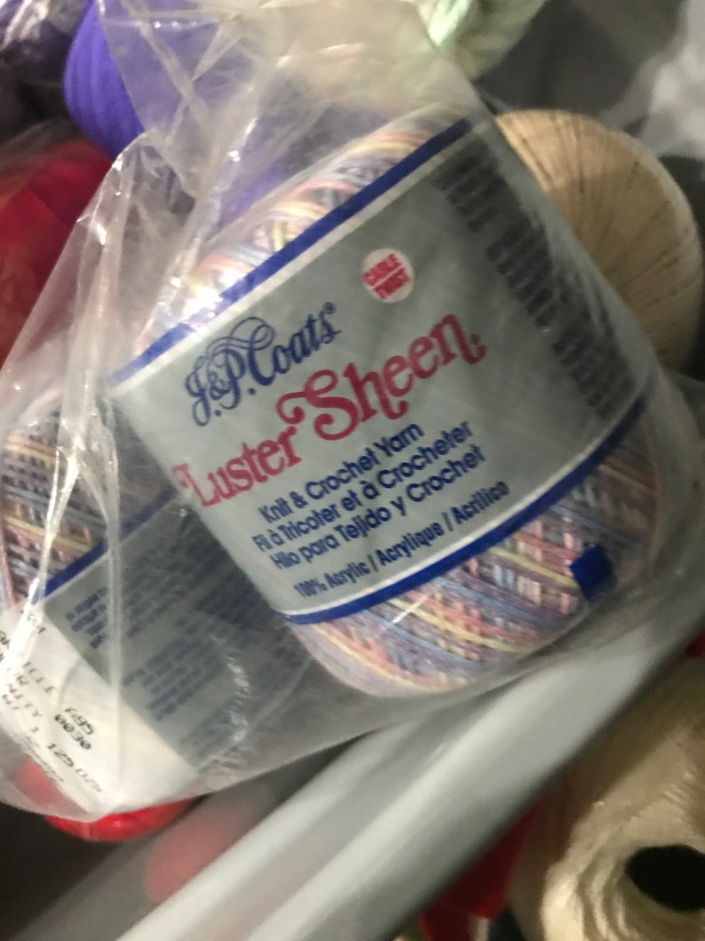 NWT J & P Coats Luster Sheen Ball or Cone -knit and Crochet Yarn ...