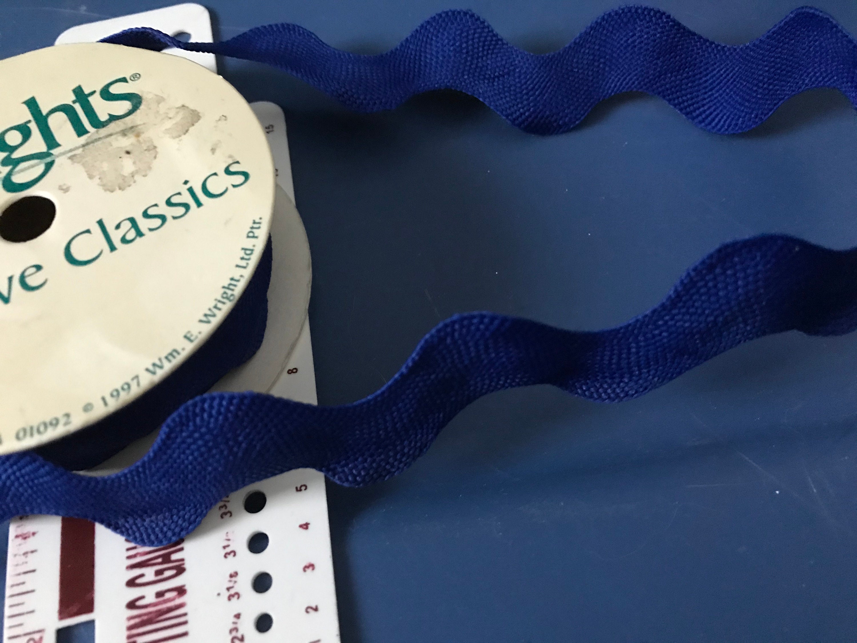 115 Inches White or Blue Rick Rack Wrights Trim One Inch - Etsy