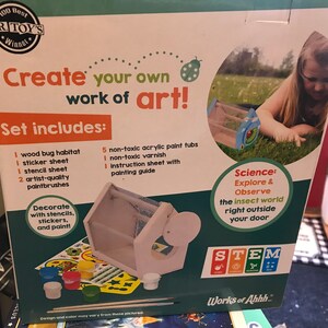 NIB Bug Habitat Paint Kit From Works of Ahhh - STEM Kid’s Craft Age 4 ...