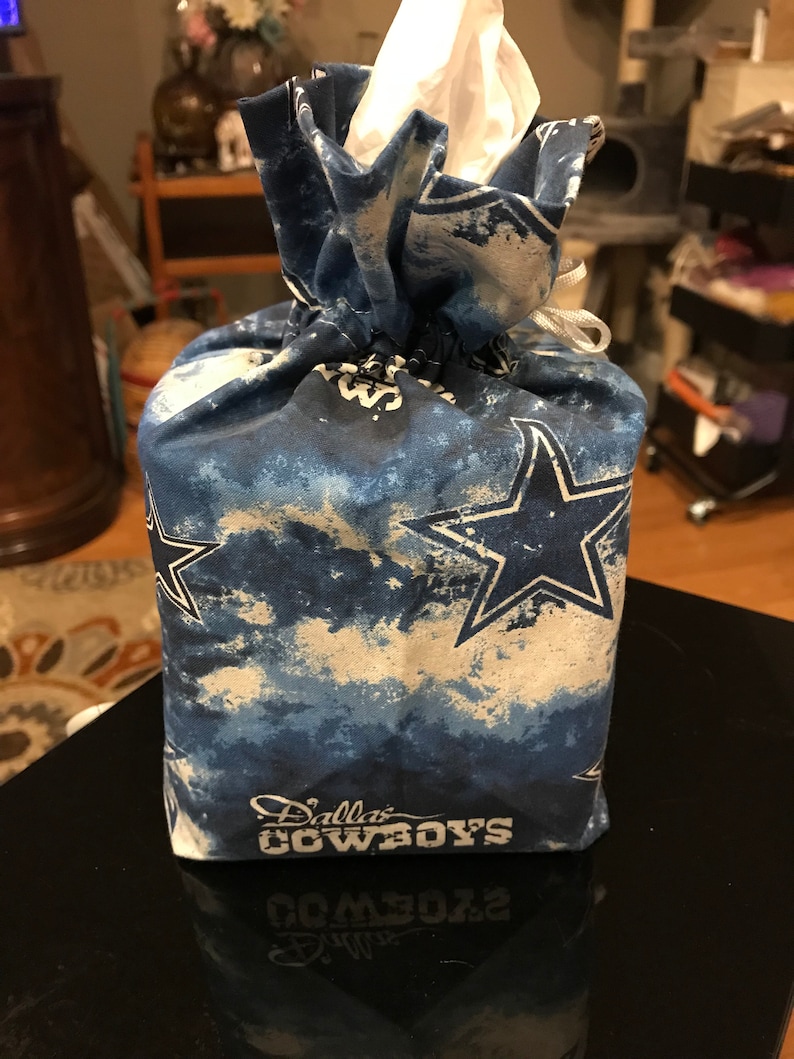NFL Fabric Tissue Box Cover for Square Box - Choice of Dallas Cowboys ...
