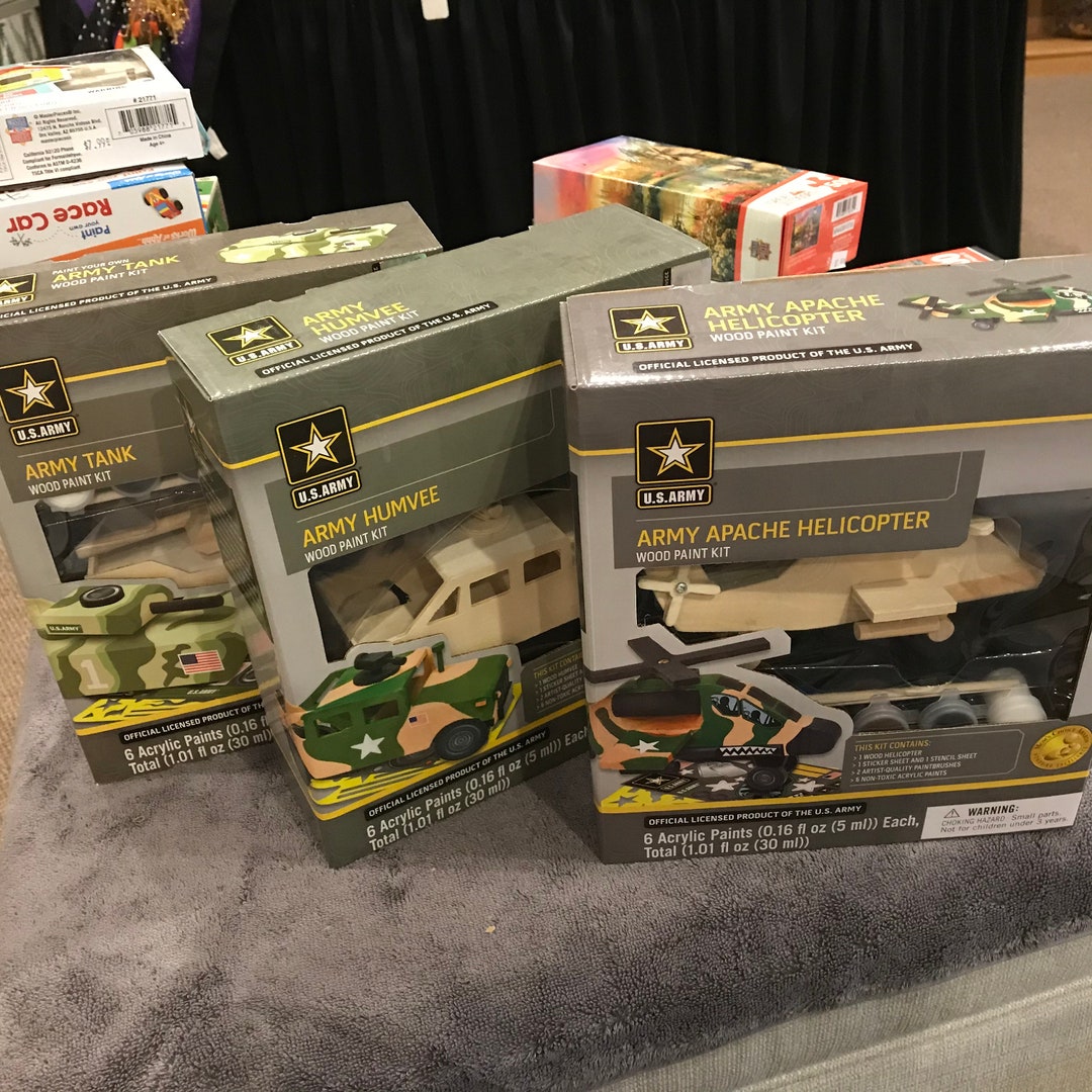 NIB U.s.army Tank, Humvee or Helicopter Wood Paint Kit - Official ...