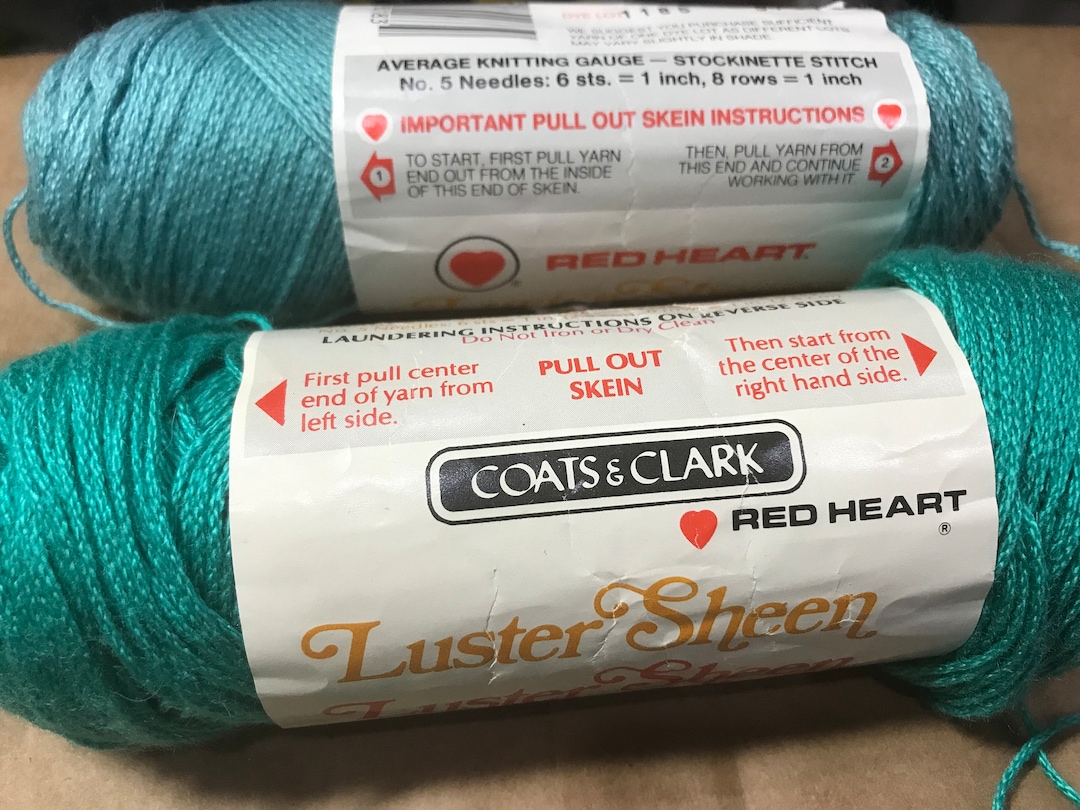 NWT Red Heart Luster Sheen Fine Yarn acrylic Various Colors 2 Oz Each ...
