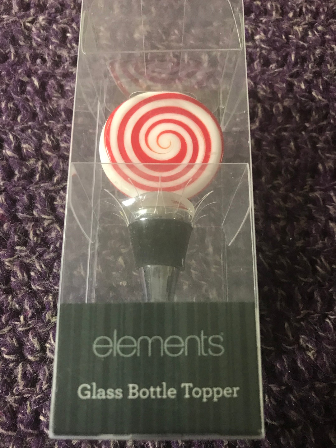 NIP Glass Bottle Topper - Bar Supply -peppermint Themed Decor -man Cave ...