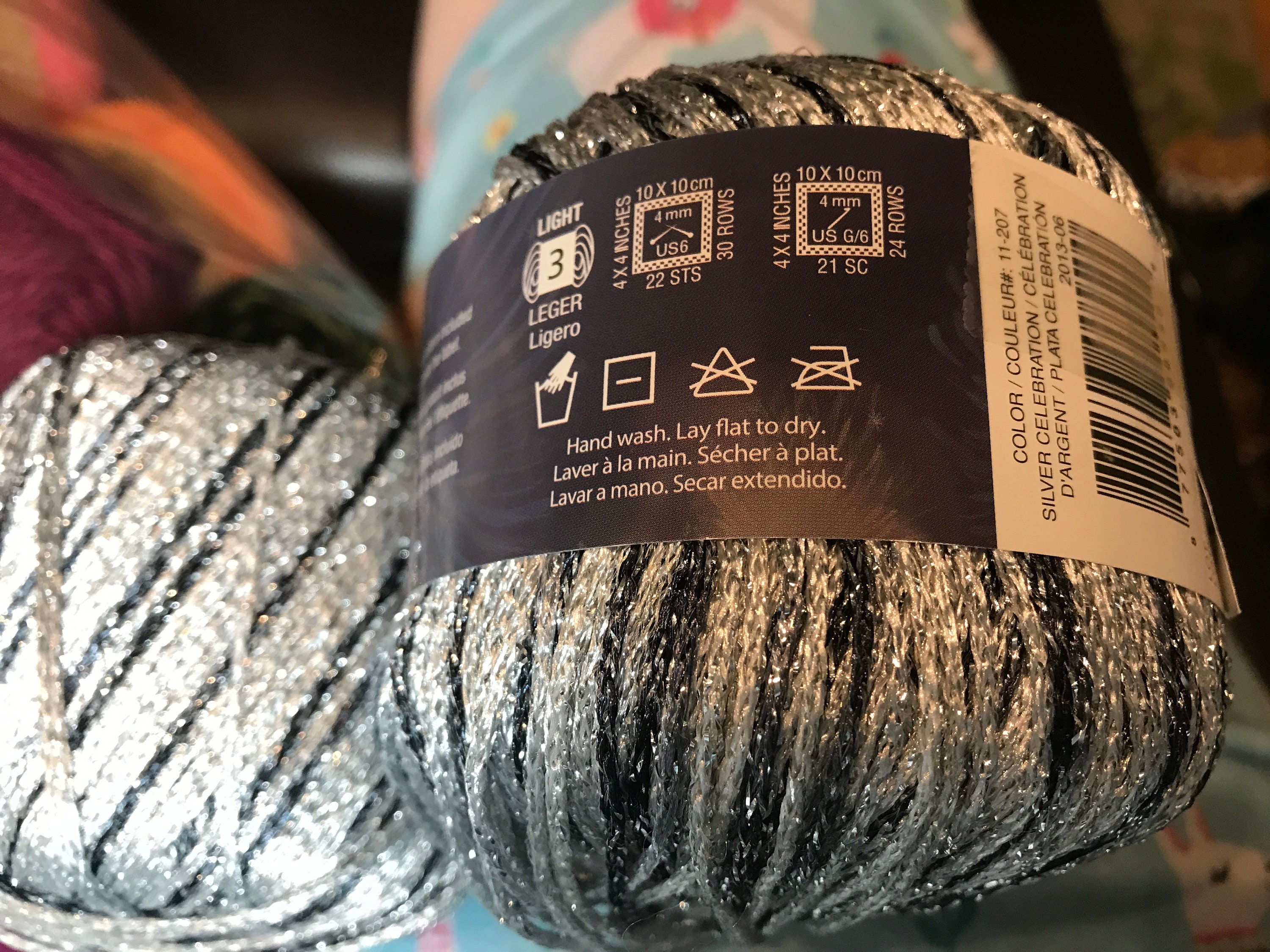 2 Balls Premier Spangle Yarn Silver Color Nylon /metallic - Etsy