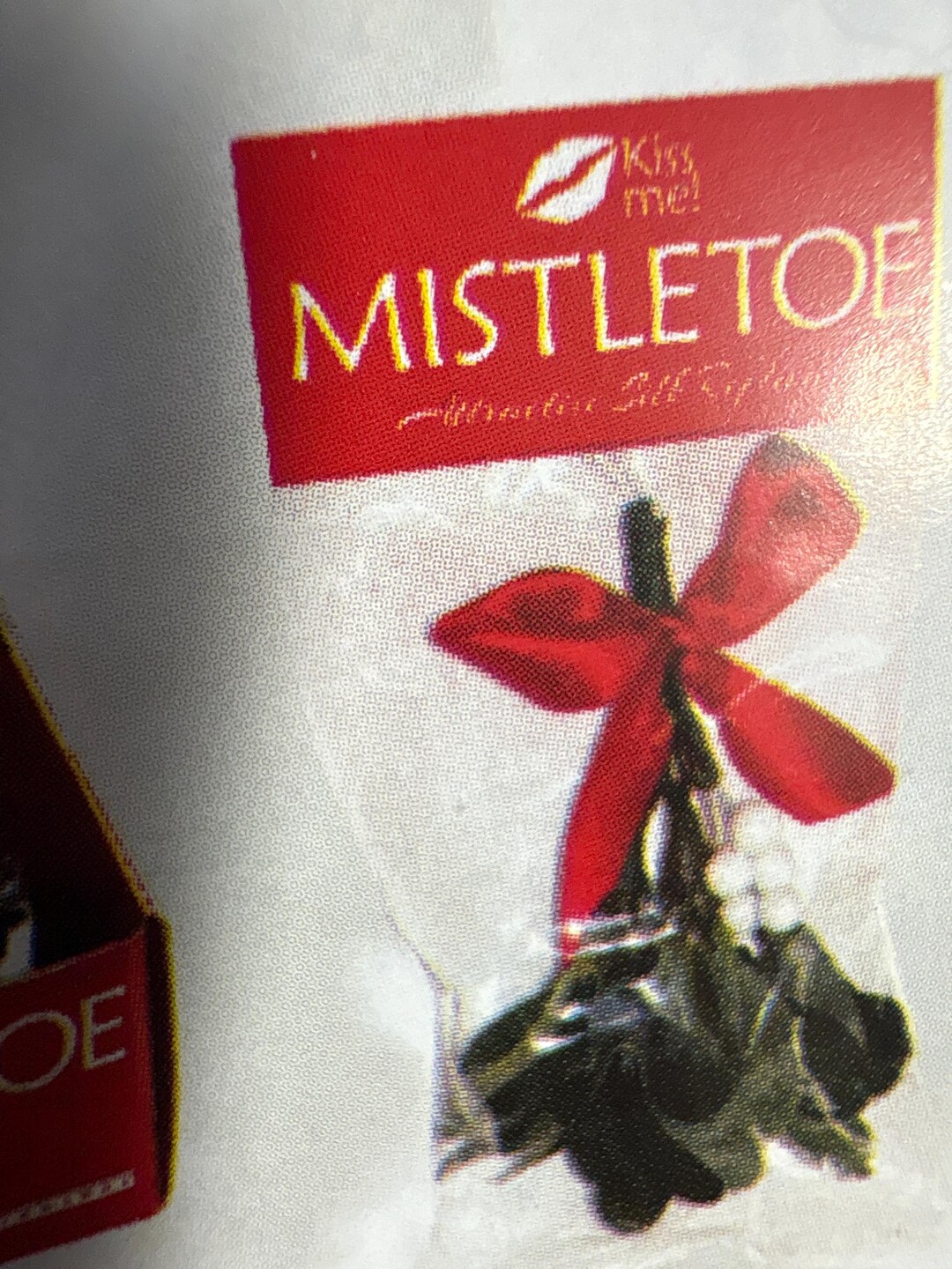 Mistletoe Sprigs - Poly/silk With White Berries and Red Bow- 6.5” - Etsy