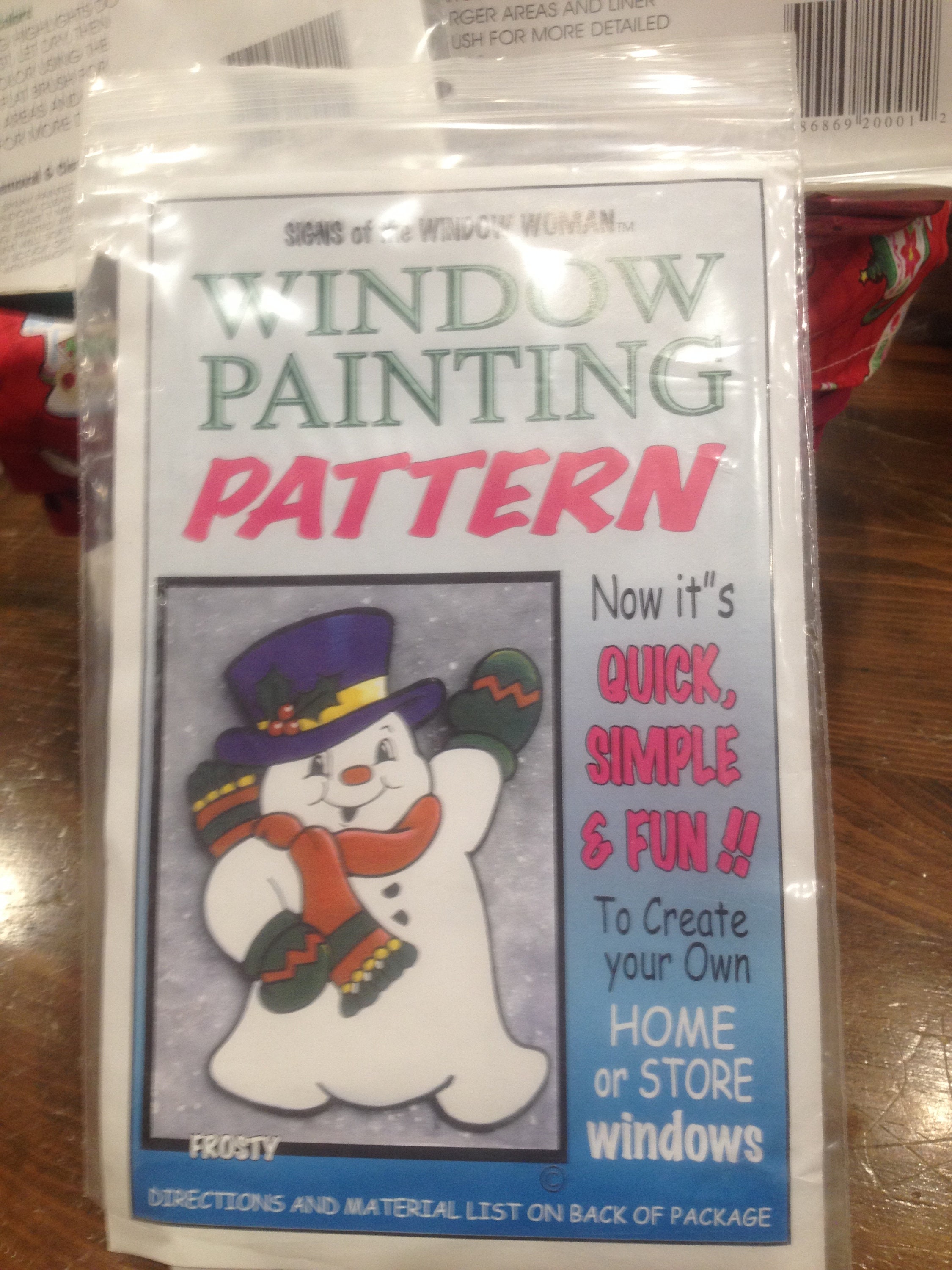 Window Painting Pattern Snowman Kit 22 X 28 Signs of the Window Woman ...