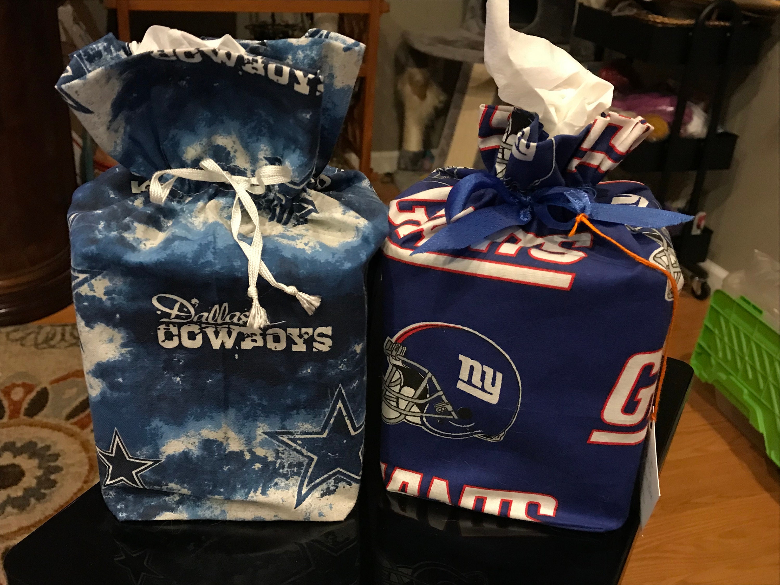 NFL Fabric Tissue Box Cover for Square Box - Choice of Dallas Cowboys ...