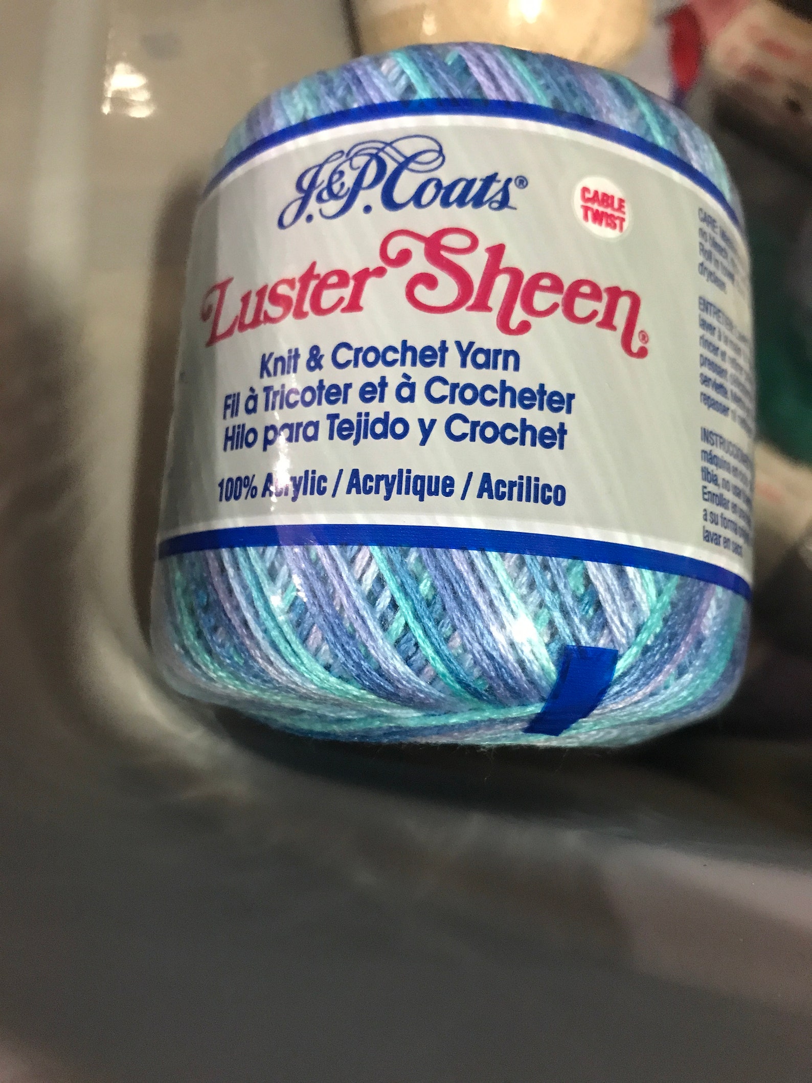 NWT J & P Coats Luster Sheen Ball or Cone -knit and Crochet Yarn ...