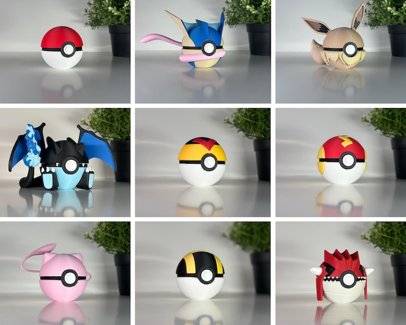 Custom 3d Printed Pokeball - Etsy