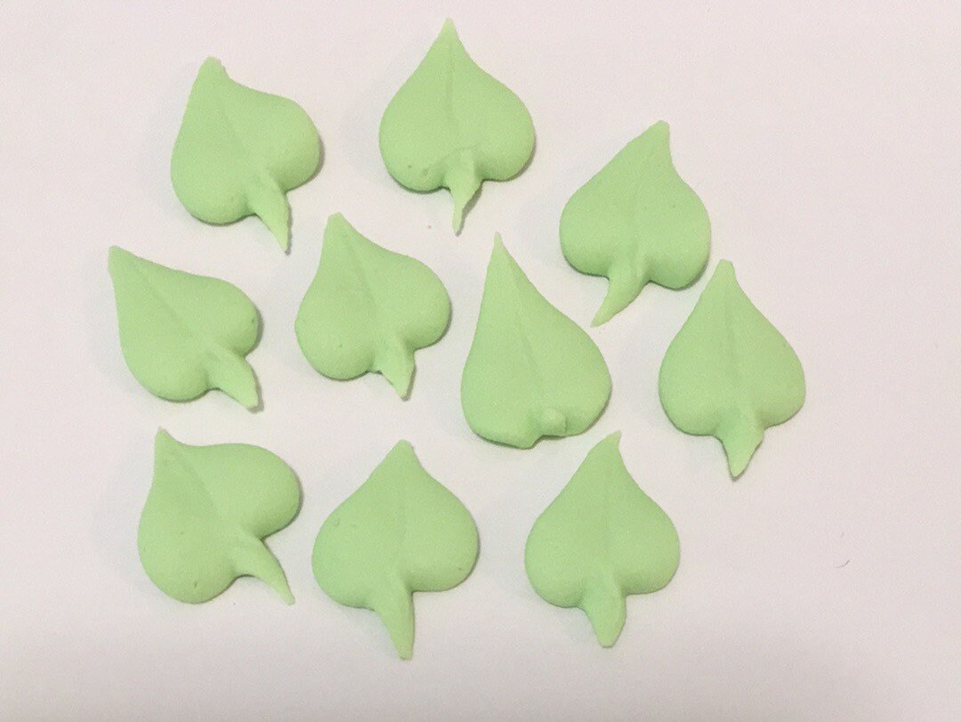 200 Pastel Green Royal Icing Leaves Approx. Size 3/4” - Etsy